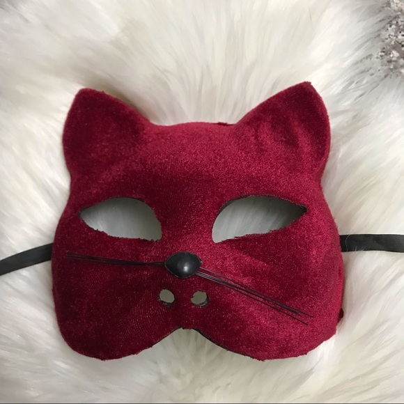 SpiritHalloween | Accessories | Red Velvet Cat Mask | Poshmark